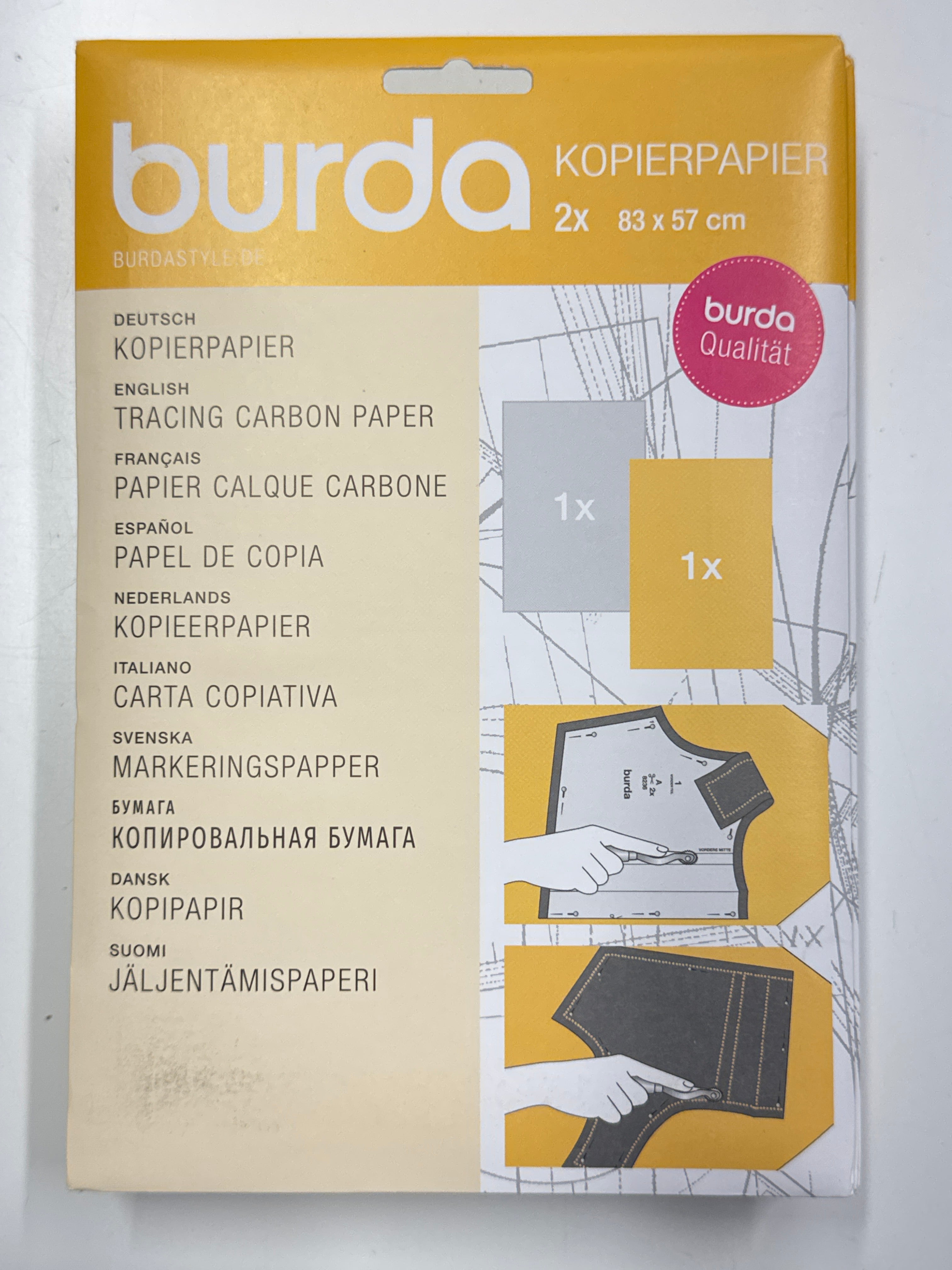 Burda Tracing Carbon Paper – The Carolyn Rose School of Sewing