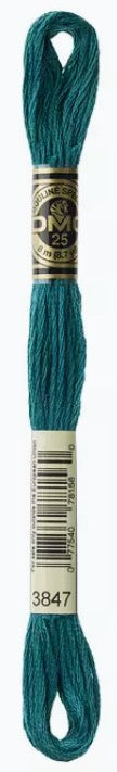 Chinese Green DMC Embroidery Thread 3847 – The Carolyn Rose School of ...