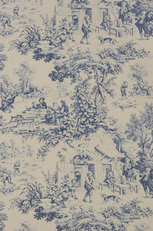 Toile De Jouy 'Festin' French Cotton Canvas – The Carolyn Rose School ...